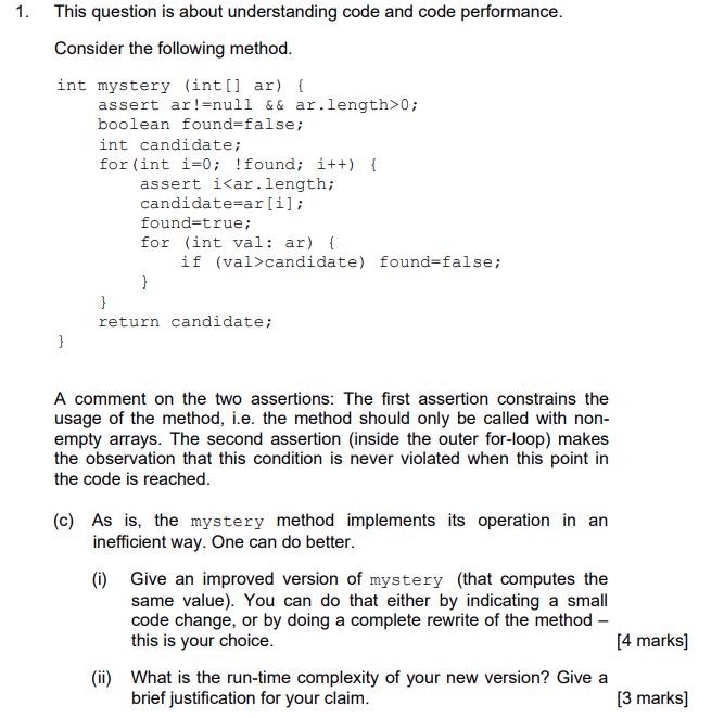 Solved 1. This question is about understanding code and code | Chegg.com