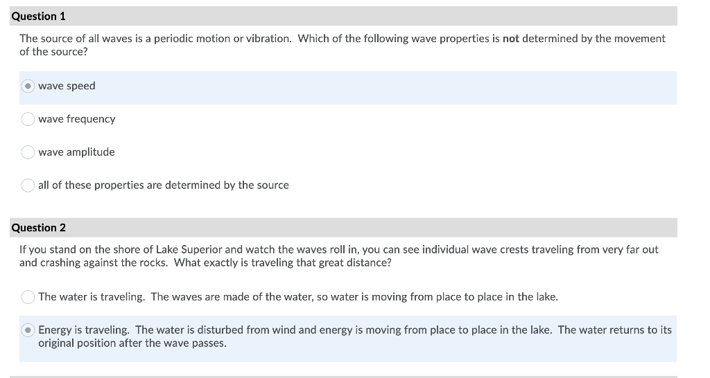 Solved Question 1 The source of all waves is a periodic | Chegg.com