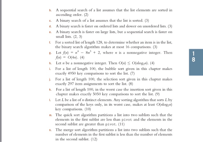 Solved A sequential search of a list assumes that the list | Chegg.com