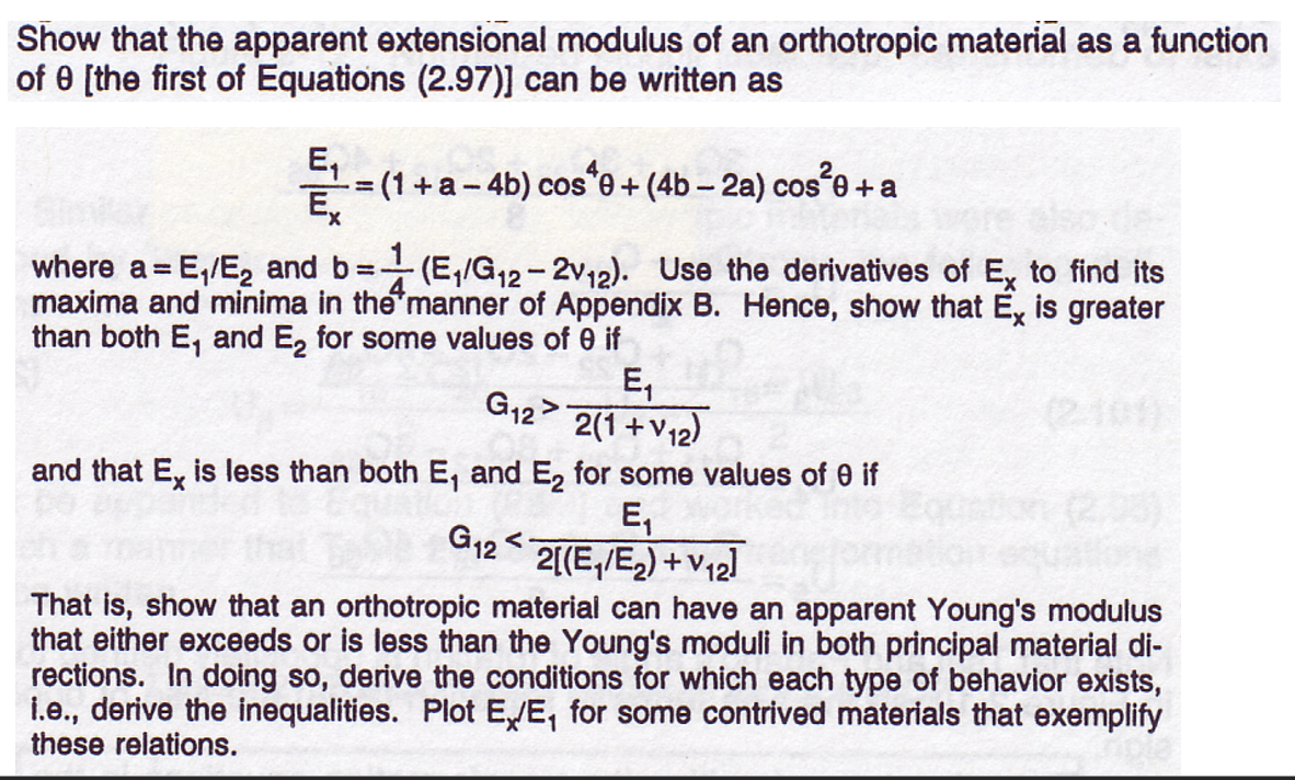 Show that the apparent extensional modulus of an | Chegg.com