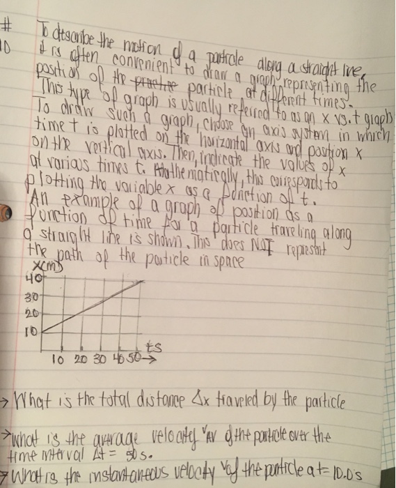 Solved To describe the motion of a particle along a straight | Chegg.com