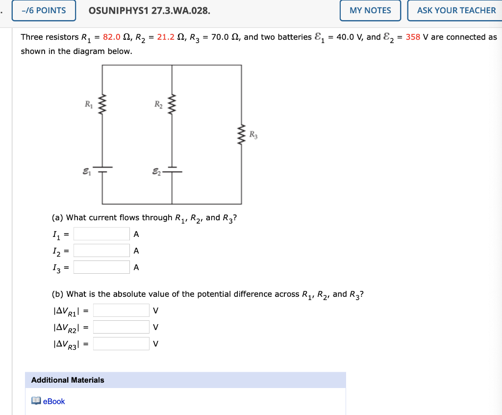 Solved -16 POINTS OSUNIPHYS1 27.3.WA.028. MY NOTES ASK YOUR | Chegg.com Solved -16 POINTS OSUNIPHYS1 27.3.WA.028. MY NOTES ASK YOUR | Chegg.com