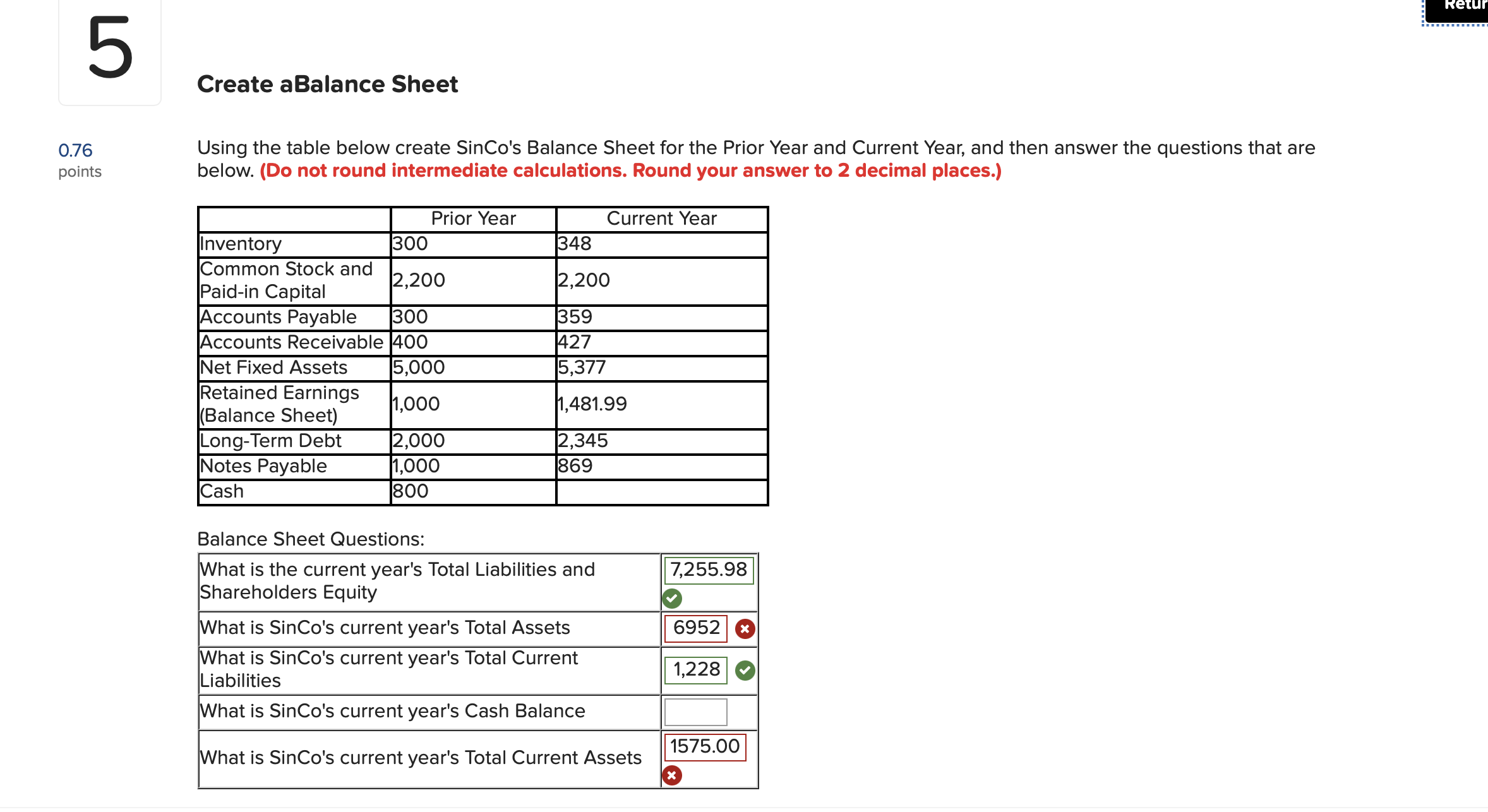 Solved Create aBalance SheetUsing the table below create | Chegg.com
