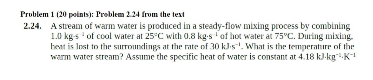 Solved Problem 1 (20 points): Problem 2.24 from the | Chegg.com