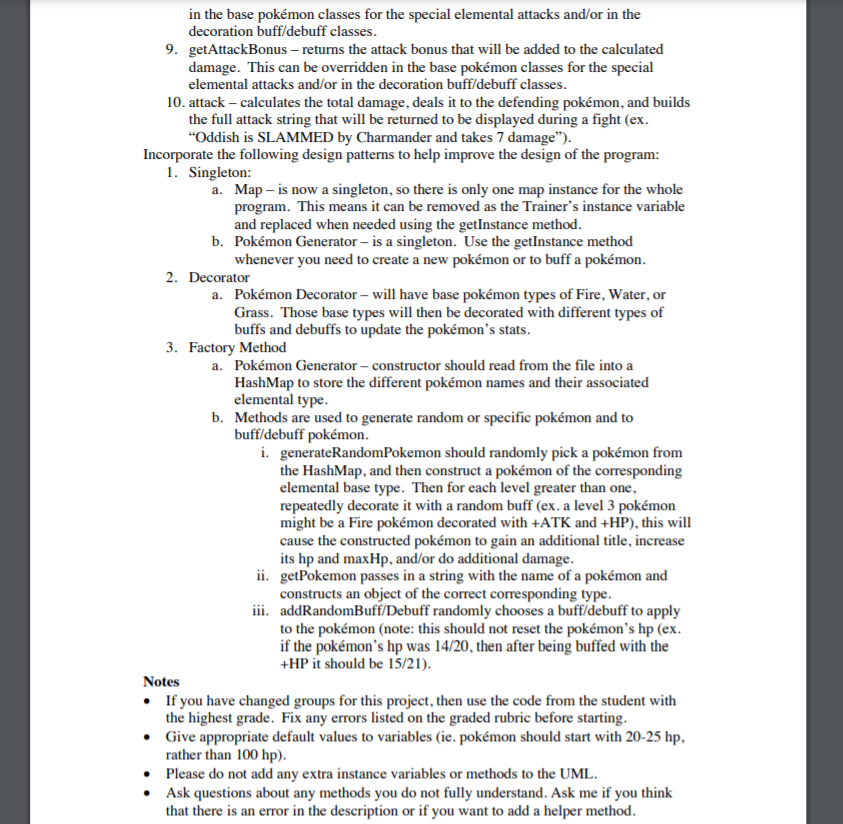 Solved Pokémon - Part 2 Modify the code you wrote for | Chegg.com