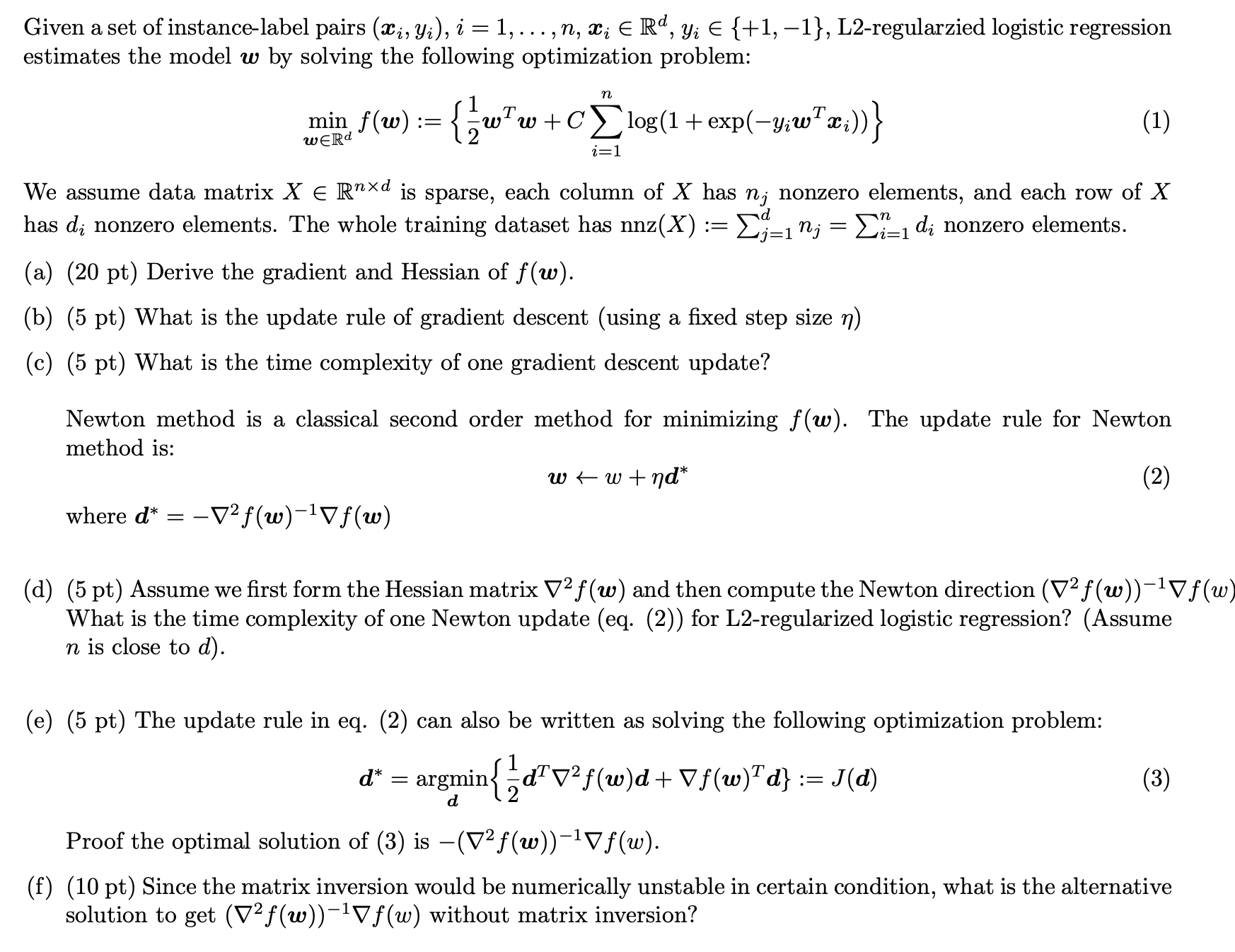 Solved Given a set of instance-label pairs | Chegg.com
