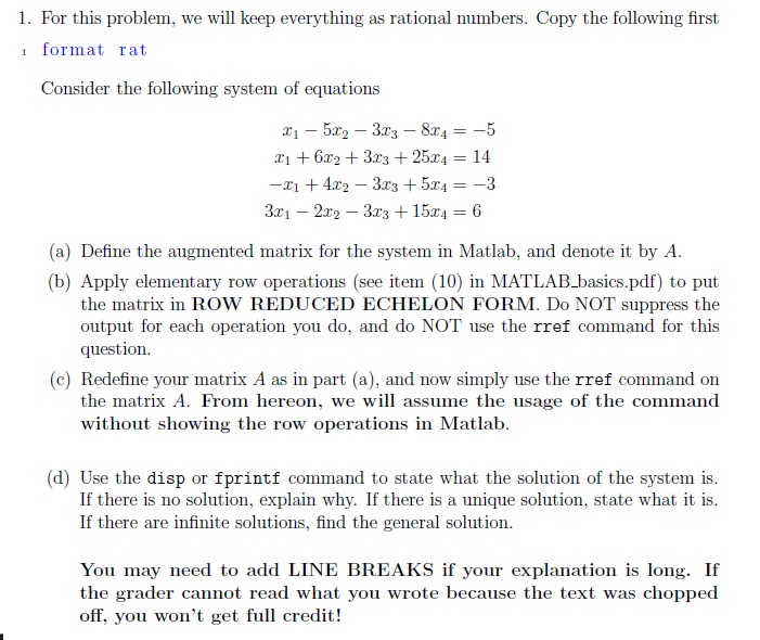 Solved 1. For this problem, we will keep everything as | Chegg.com