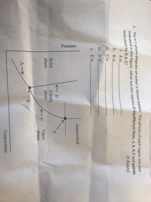 Solved The P-T phase diagram of water is shown below. The | Chegg.com