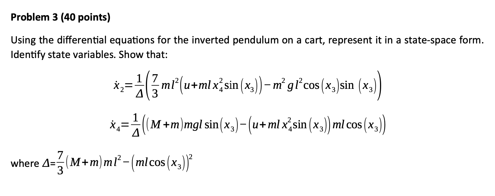Using the differential equations for the inverted | Chegg.com