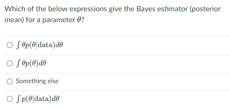 Solved Which of the below expressions give the Bayes | Chegg.com