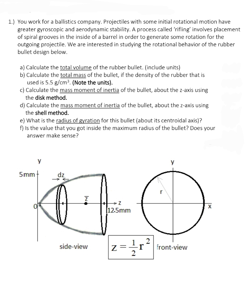 Solved You work for a ballistics company. Projectiles with | Chegg.com