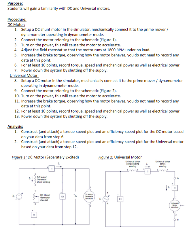 Solved Purpose: Students will gain a familiarity with DC and | Chegg.com