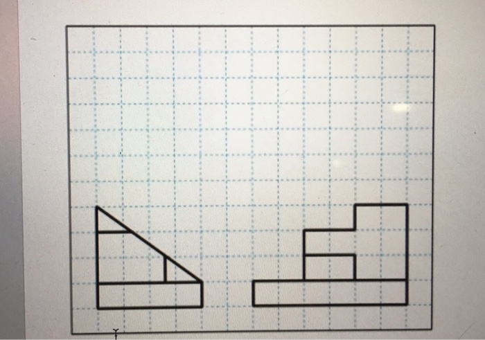 Solved Sketch the orthogonal projection with missing view | Chegg.com
