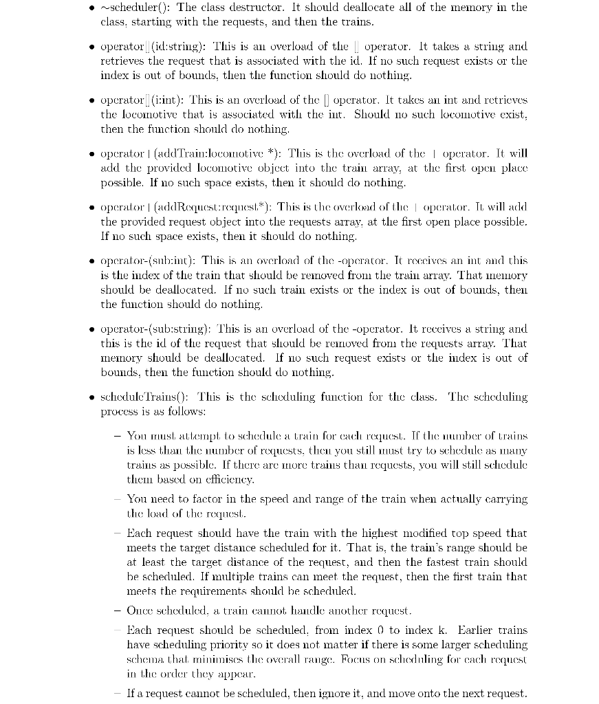 Using C++, complete schedule.h and schedule.cpp. Also | Chegg.com