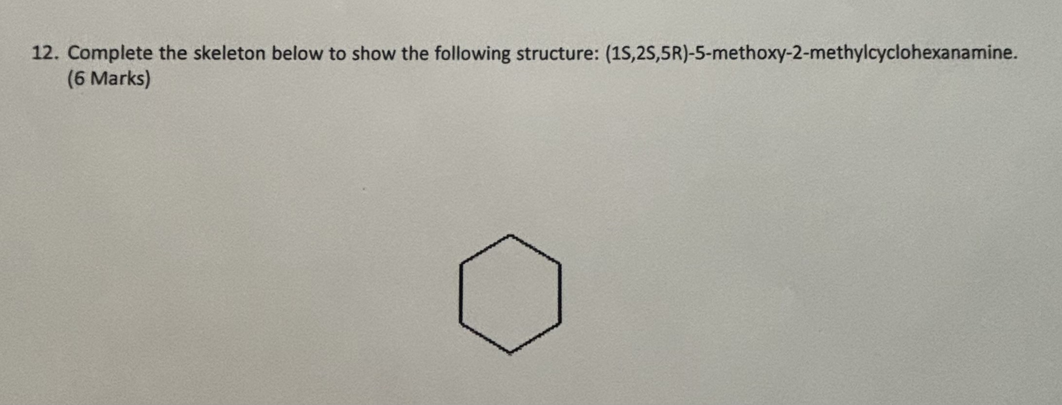 Solved 12. Complete the skeleton below to show the following | Chegg.com