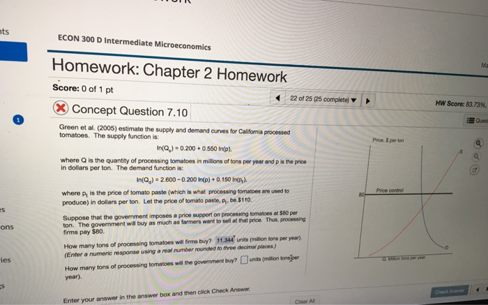 Solved ts ECON 300 D Intermediate Microeconomics Homework: | Chegg.com