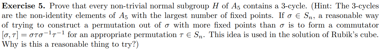 Solved Exercise 5. Prove that every non-trivial normal | Chegg.com