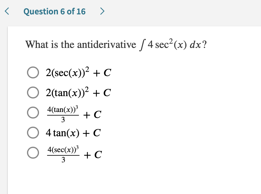 Antiderivative Of Sec 2