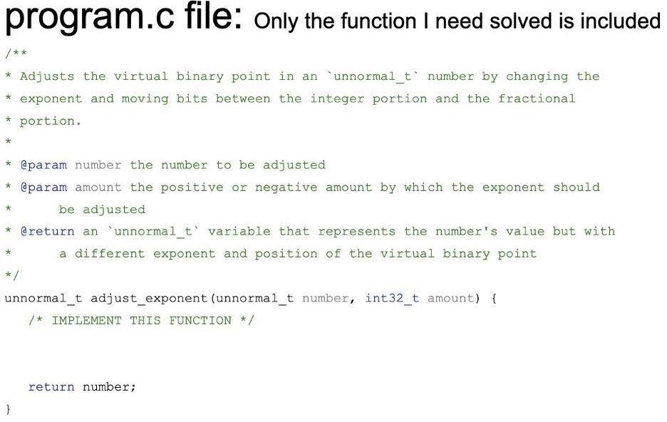 Solved Please complete the \( c \) code in program.c file | Chegg.com