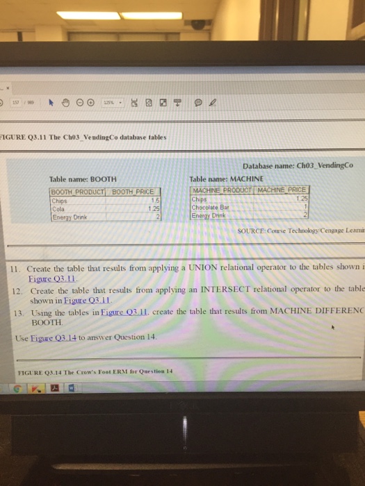 Solved: FIGURE Q3.11 The Cho3 Vendingo O Database Tables D... | Chegg.com