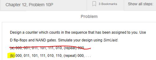 Solved Chapter 12, Problem 10P 3 Bookmarks Show all steps: | Chegg.com