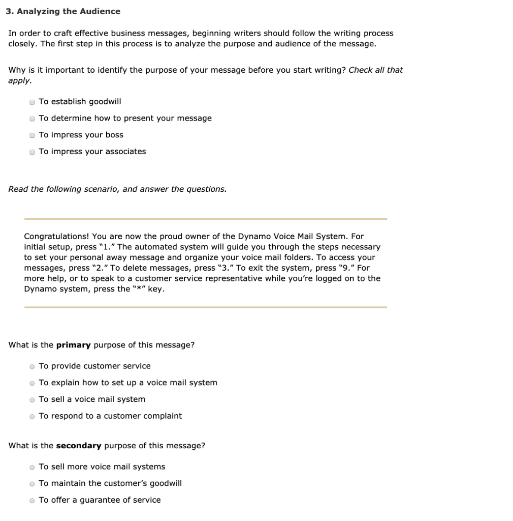 Solved: After Identifying The Purpose Of Your Message, You... | Chegg.com