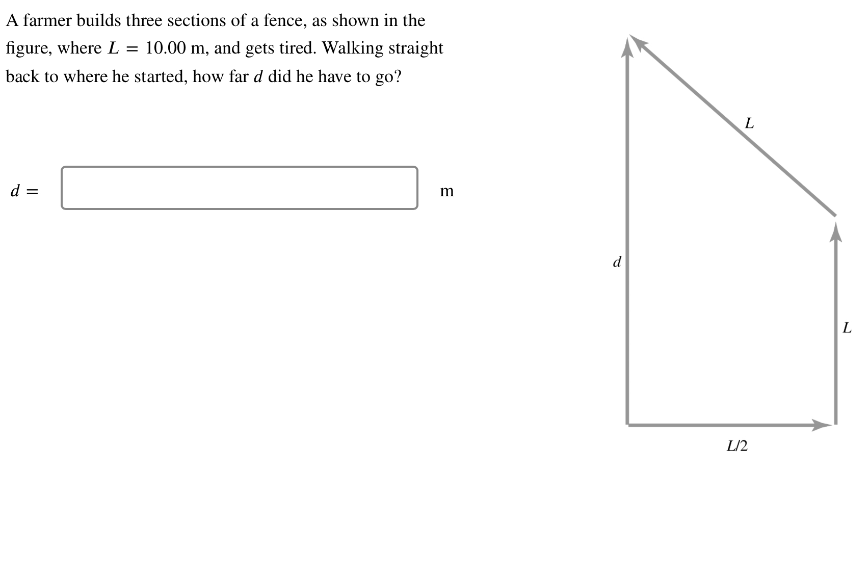 Solved A farmer builds three sections of a fence, as shown | Chegg.com