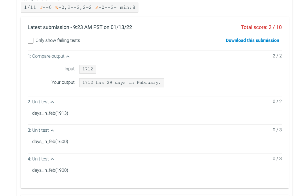 Solved 1.26 LAB: Leap year - functions A common year in the | Chegg.com