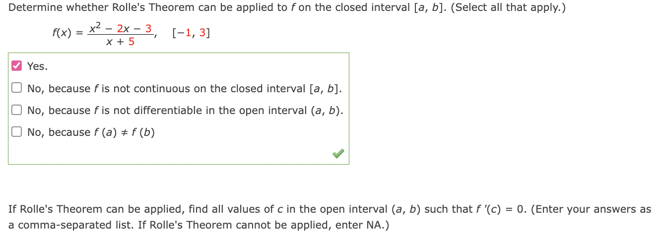 Solved Determine whether Rolle's Theorem can be applied to f | Chegg.com
