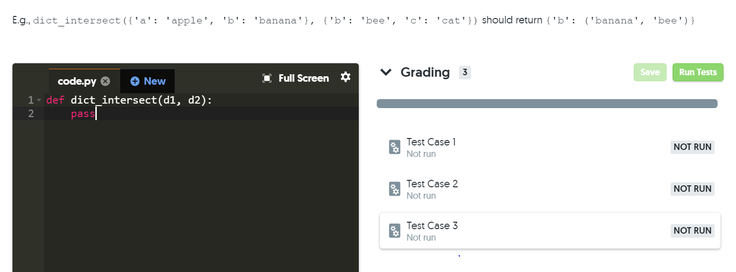 Solved E.g., dict_intersect({'a': 'apple', 'b': 'banana'}, | Chegg.com