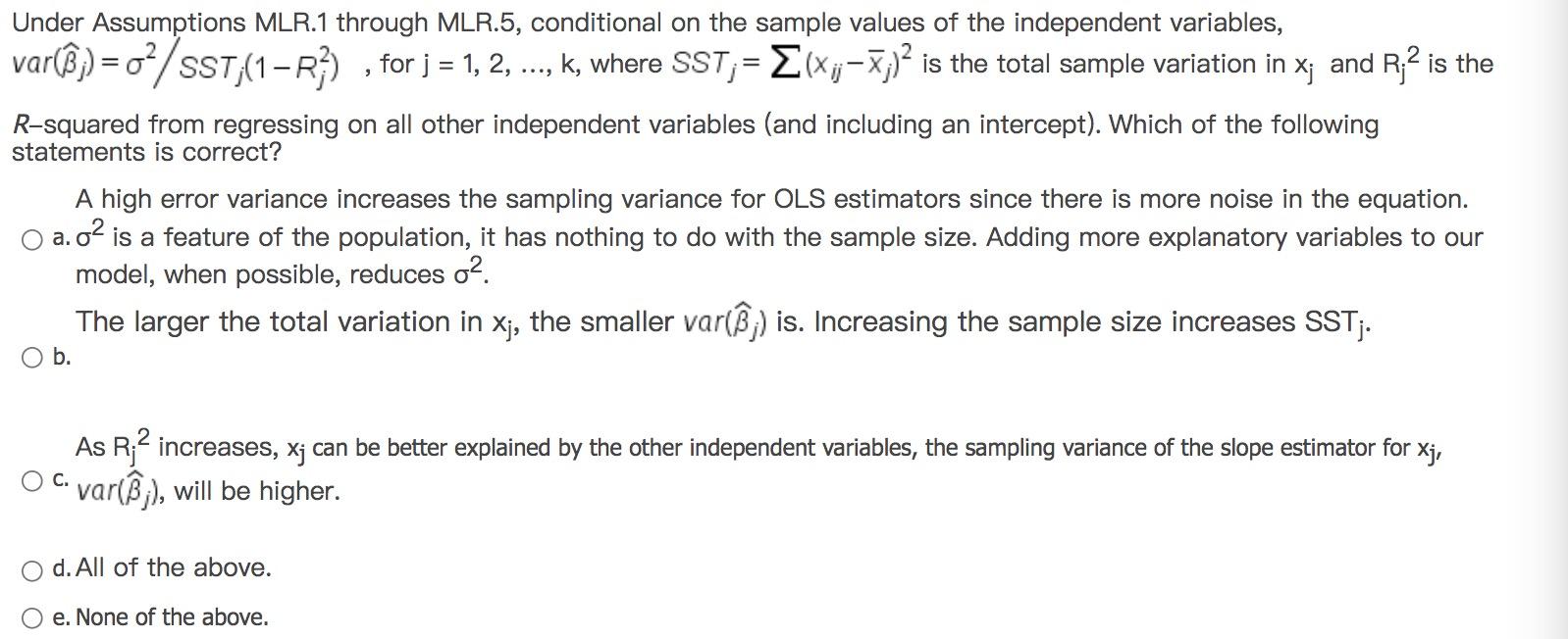 Solved Consider the following multiple linear regression | Chegg.com