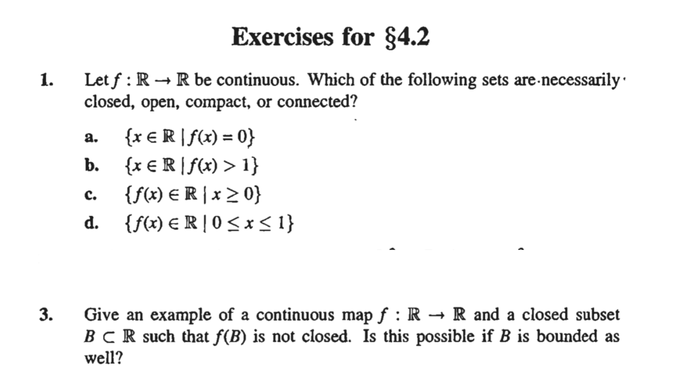 Exercises for 84.2 1. a. Letf: R+R be continuous. | Chegg.com