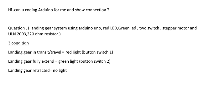 Solved Hi.can u coding Arduino for me and show connection ? | Chegg.com