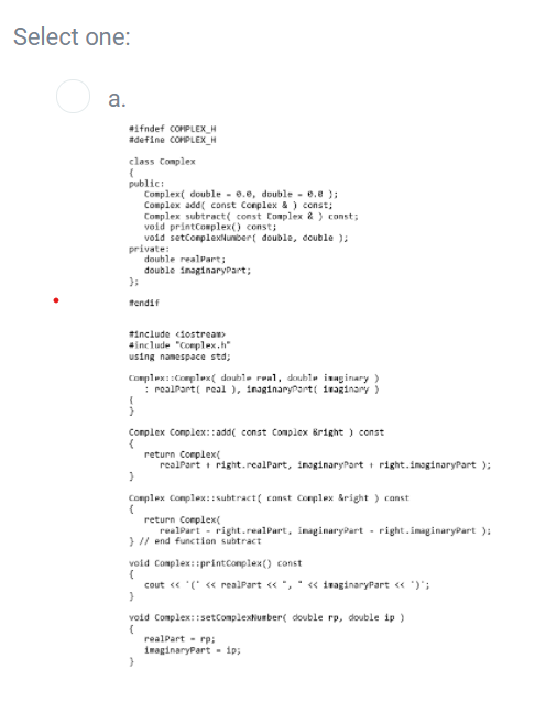 Solved Create a class called Complex for performing | Chegg.com