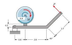 Solved A simplified diagram of a lever and block brake used | Chegg.com