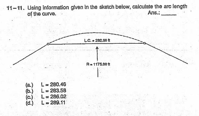 Solved 11-11. Using information given in the sketch below, | Chegg.com