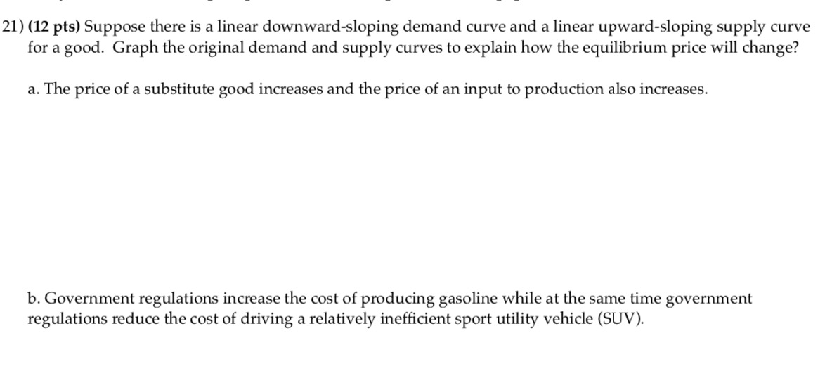 Solved Suppose there is a linear downward-sloping demand | Chegg.com