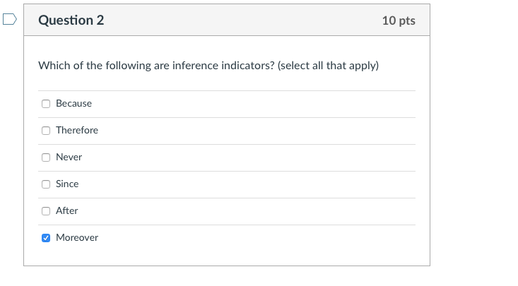Solved Question 2 10 pts Which of the following are | Chegg.com