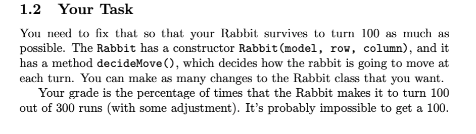 Solved public class Rabbit extends Animal { public | Chegg.com