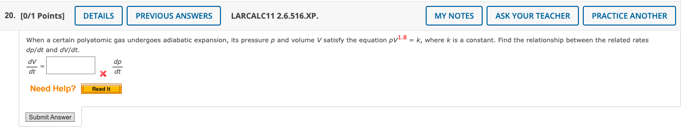 Solved 20. [0/1 Points] DETAILS PREVIOUS ANSWERS LARCALC11 | Chegg.com