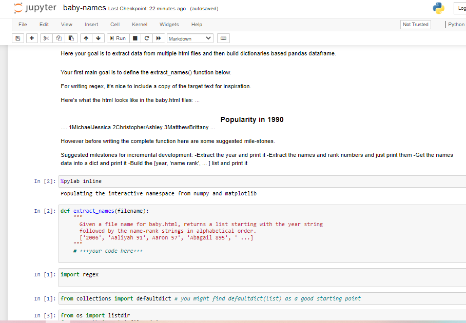 jupyter baby names Last Checkpoint: 22 minutes ago | Chegg.com