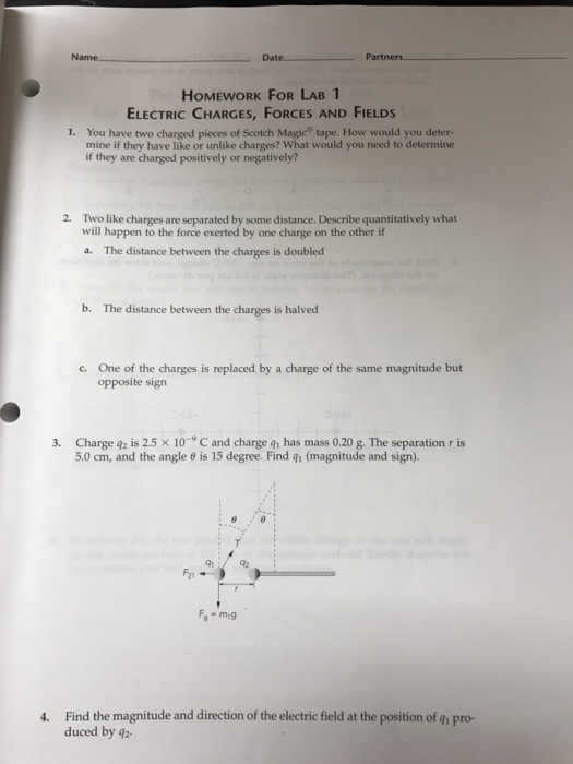 Solved You have two charged pieces of Scotch Magic^ tape. | Chegg.com