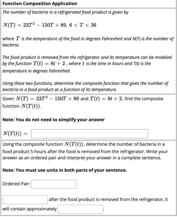 Solved Function Composition Application The number of | Chegg.com