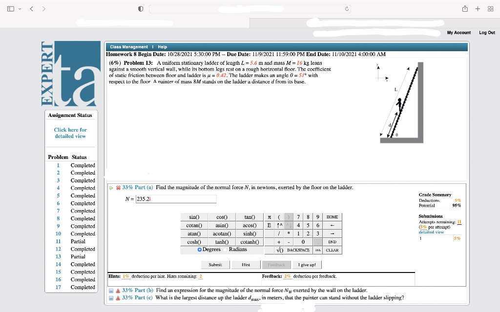 Solved 0 U + 88 My Account Log Out EXPERT ta Class | Chegg.com