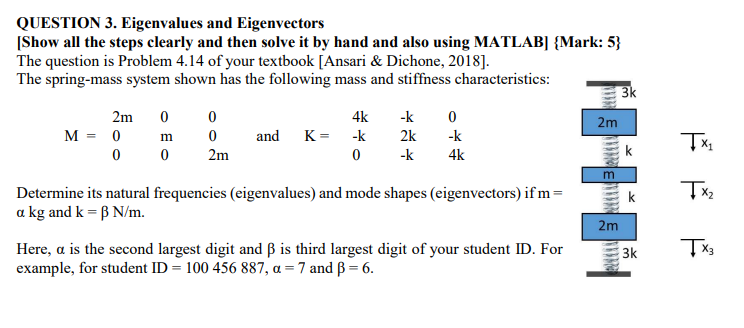 Solved QUESTION 3. Eigenvalues and Eigenvectors [Show all | Chegg.com