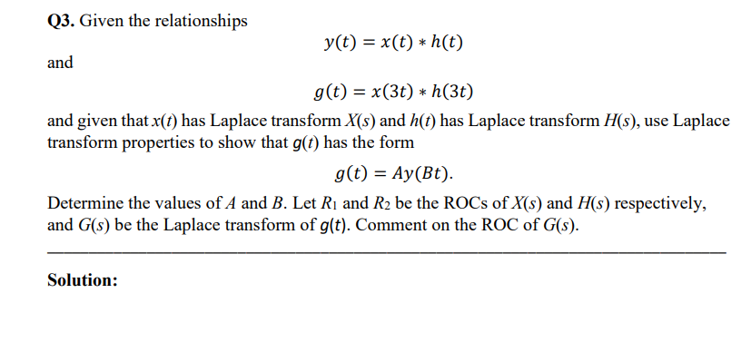 Solved Q3. ﻿Given the | Chegg.com