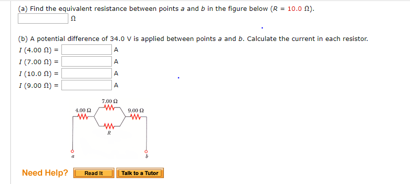 Solved (a) Find the equivalent resistance between points a | Chegg.com