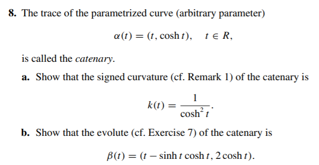 Solved 8. The trace of the parametrized curve (arbitrary | Chegg.com