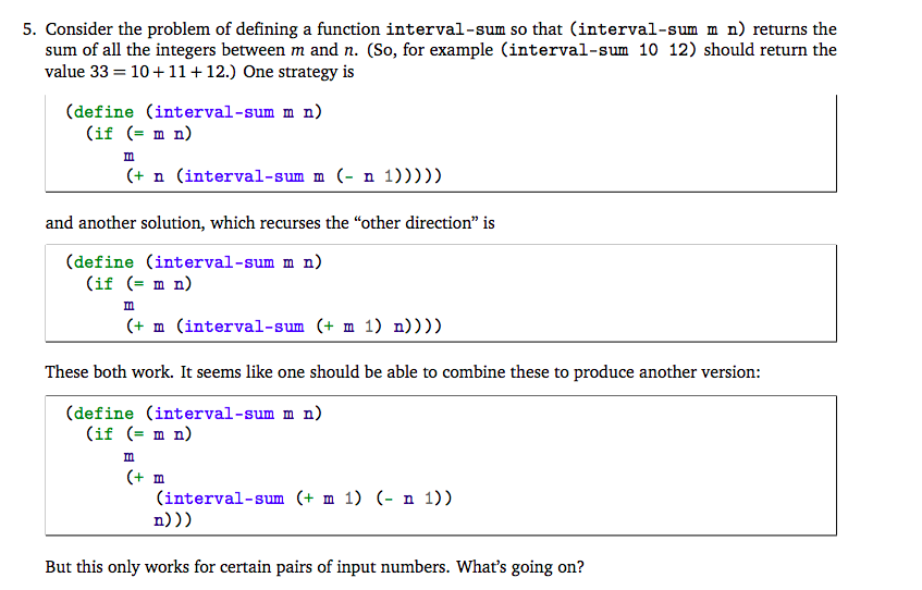 Solved 5. Consider the problem of defining a function | Chegg.com