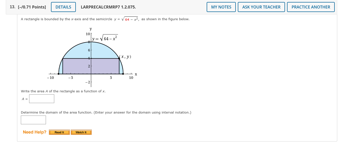  Solved A Rectangle Is Bounded By The X axis And T